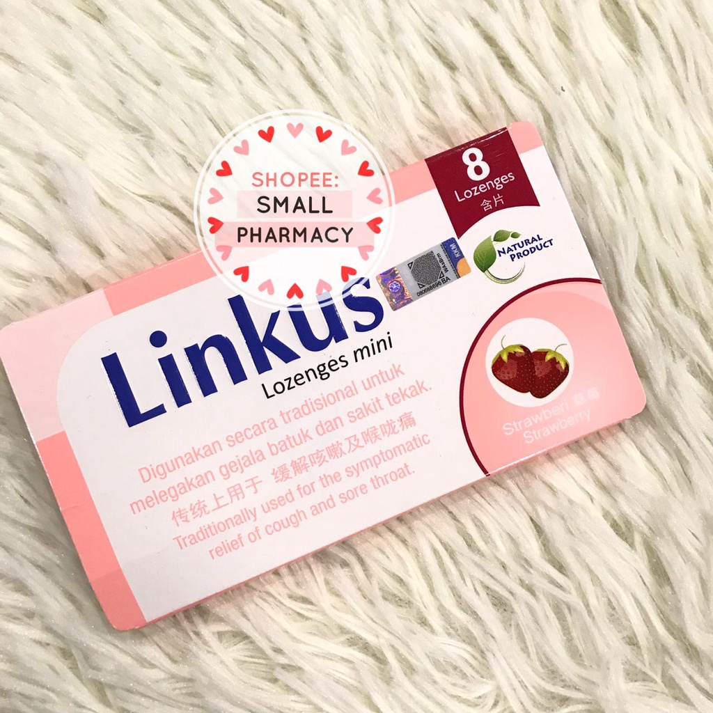 Herbion Linkus Mini Lozenges with Natural Cherry / Strawberry 8s | Shopee Malaysia