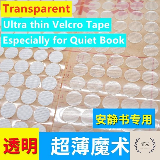 ⚠️READY STOCK⚠️140/500 pairs/set Ultra Thin Transparent Velcro Tape ...