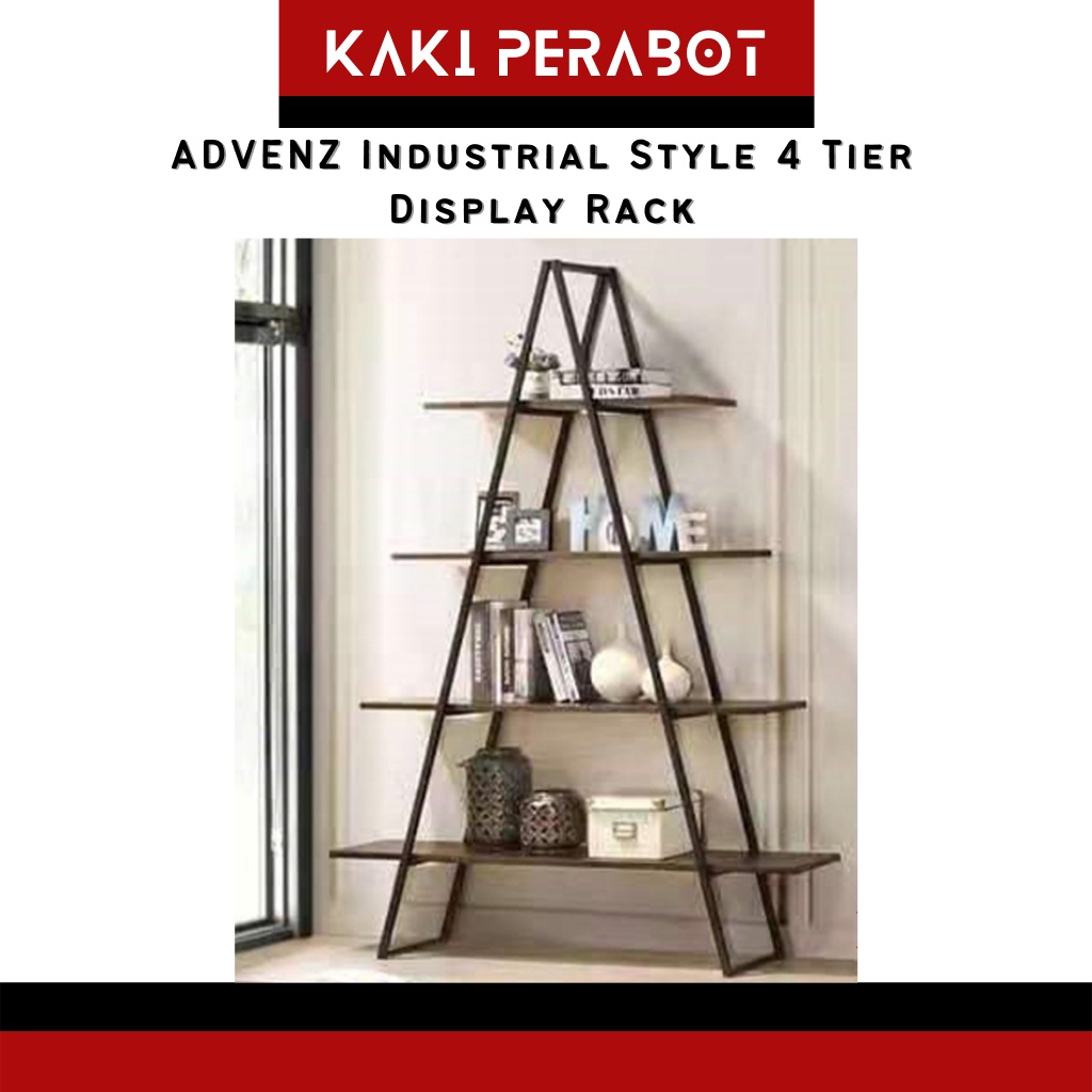 ADVENZ 4 Tier Rack Metal Display Rack Display Cabinet Metal Rack ...