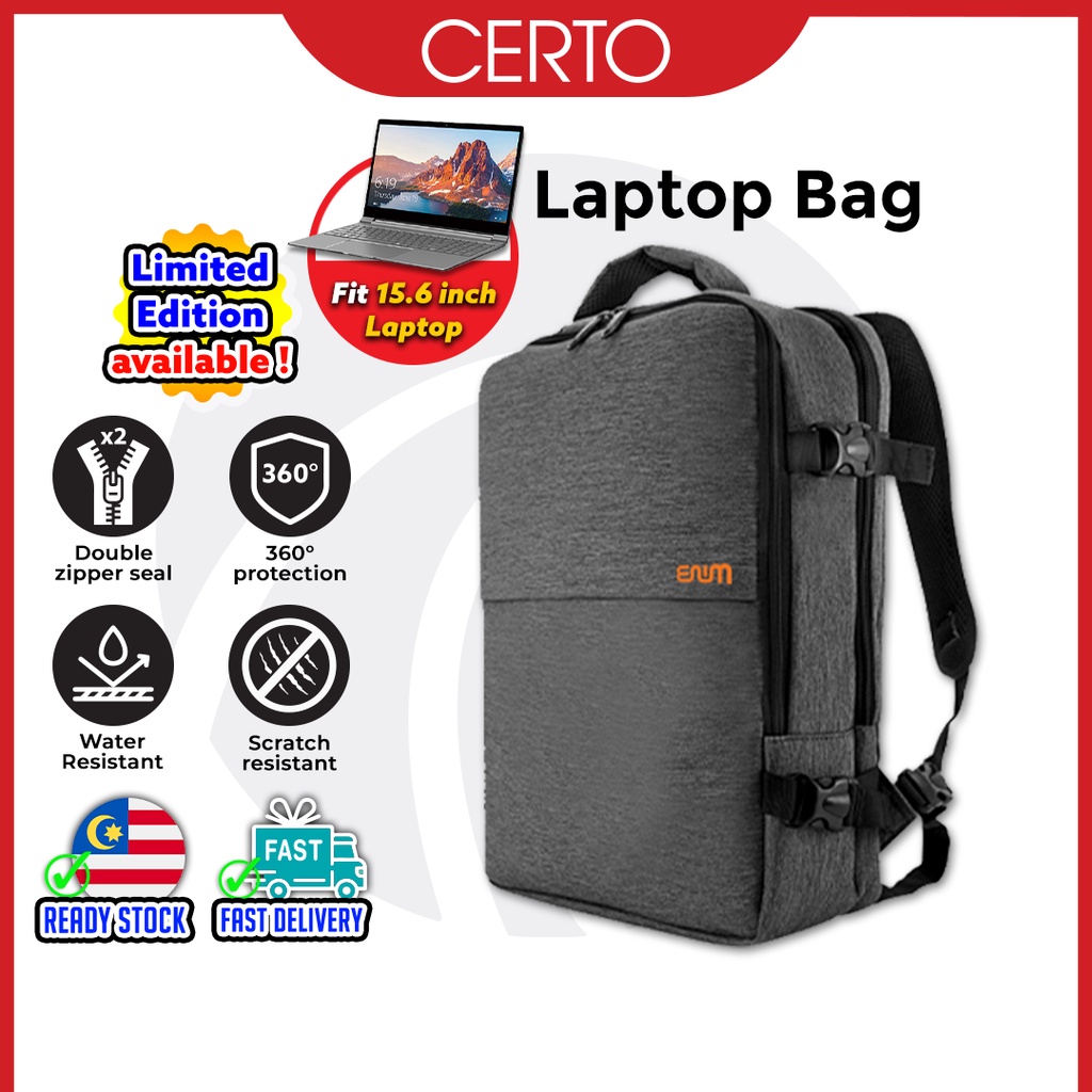 CERTO 15.6 Inch Business Beg Lelaki Laptop Backpack Women Water Proof Laptop Bag Lelaki Galas ...