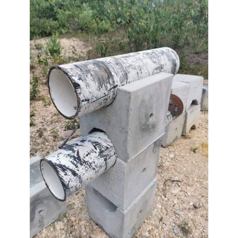 8 inch and 6 inch U Shape Concrete Block Pipeline Sleeper (8" & 6 ...