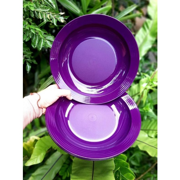 Pinggan Purple Royale Deep Plate by Tupperware 8pcs | Shopee Malaysia