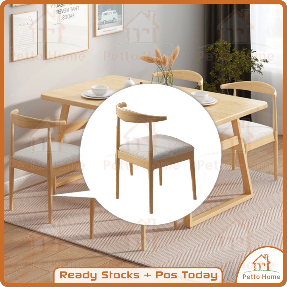[4 KERUSI SAHAJA] 4 Chairs For Dining Table Steel Leg Dining Chair ...