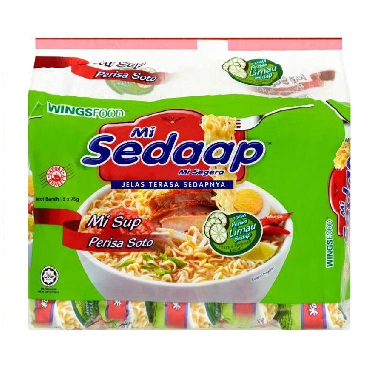 Mi Sedaap Soup Noodle - Soto Flavour (5 x 75g) | Shopee Malaysia
