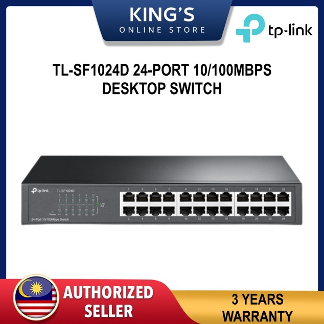 TP-LINK TL-SF1024D 24-port 10/100Mbps Desktop/Rackmount Switch 3 Years ...