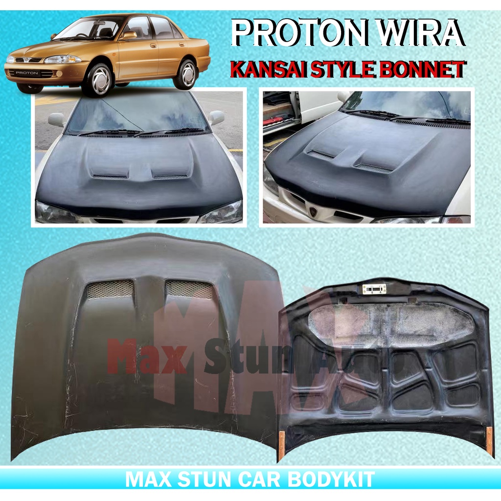 PROTON WIRA SEDAN SALOON WIRA AEROBACK SATRIA KANSAI STYLE FRONT BONNET (KANSAI) BONET DEPAN FOR ...