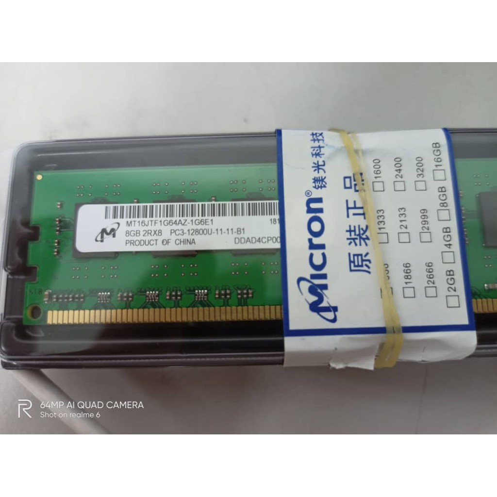 MICRON 8GB DESKTOP DDR3 1600MHz RAM | Shopee Malaysia