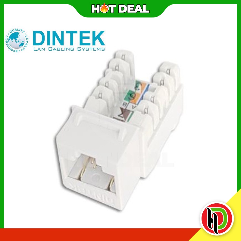 Hotdeal Dintek 1305-03030 Cat.5e Horizontal unshielded T568A/B Keystone ...