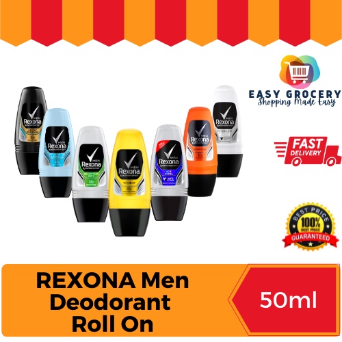 Rexona Men Deodorant 50ml (Invisible Dry/ Quantum Dry/ Ice Cool/ Adventure/ Sport Defense/ V8 ...