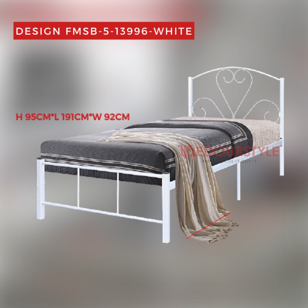 Vedourstyle Metal Single Bed/Katil Bujang Besi/Divan/Katil Besi Extra ...