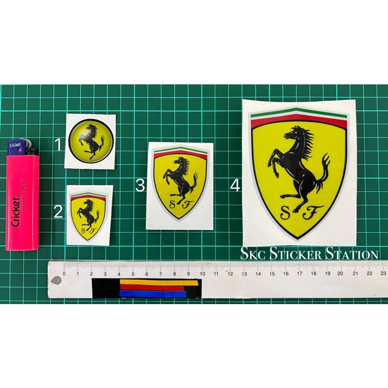 Sticker Printing Ferrari (3 Sizes Available) Laminate & Diecut Stickers ...