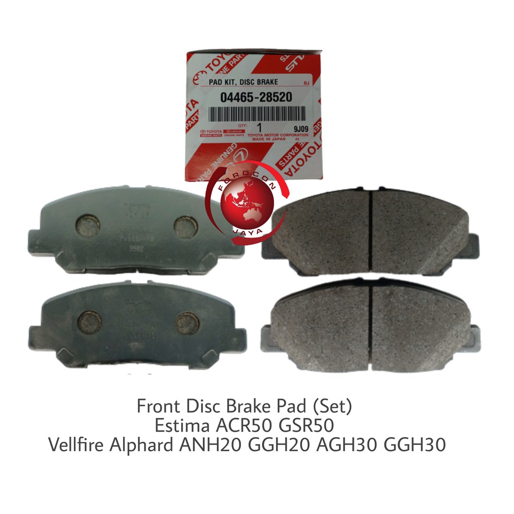 Toyota Front Disc Brake pad 04465-28520 Estima ACR50 GSR50 Vellfire ...