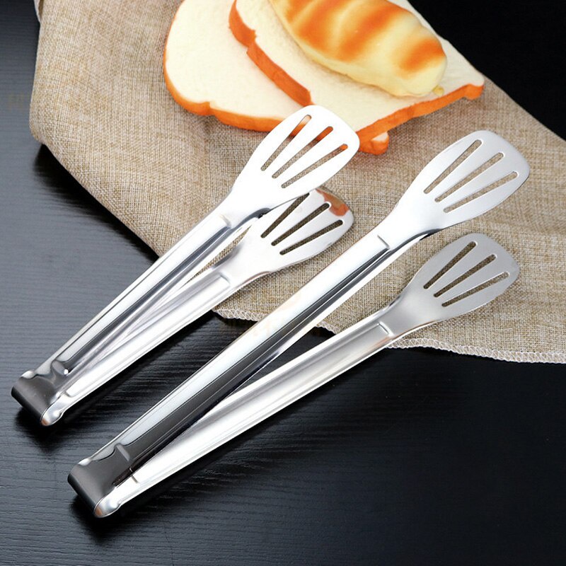 24cm Stainless Steel Food Tong Clip Barbecue Kitchen Tool Bread Clamp ...