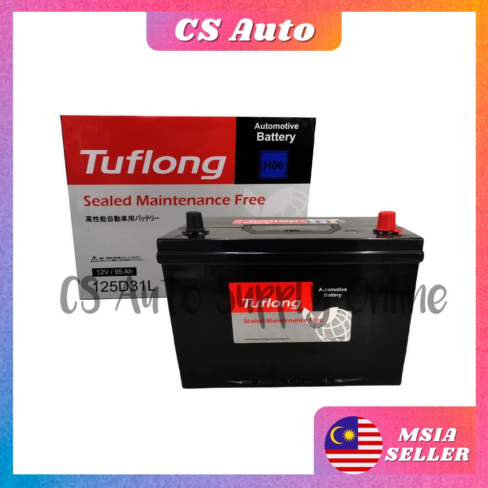 Tuflong Hitachi N120-7L 125D31L SMF Battery MF for Diesel Toyota Hilux ...