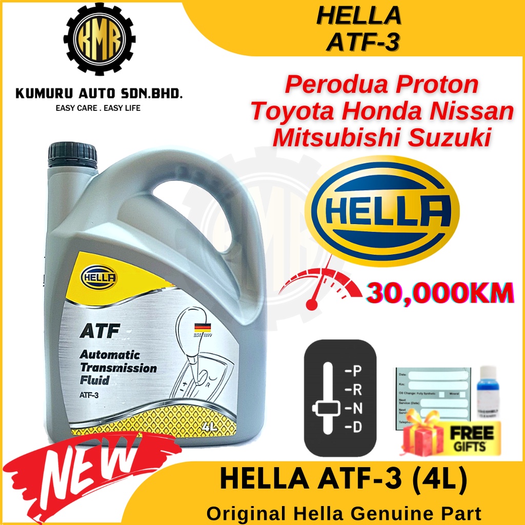 Hella ATF3 Auto Gear Oil Auto Transmission Oil 4L Naza Citra Kia ...