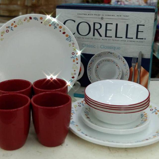 Corelle Livingware Country Cottage 16pcs Dinnerware Set Tableware ...