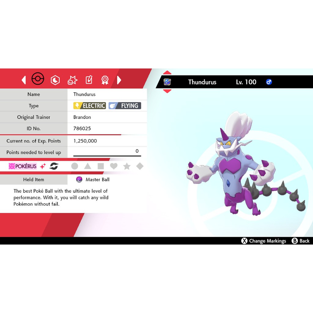 Pokemon Sword & Shield Shiny Therian Form Thundurus | Shopee Malaysia