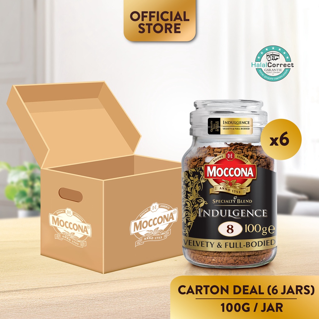 (6 Jars Carton Deal) Moccona Indulgence Intensity 8 Freeze Dried ...