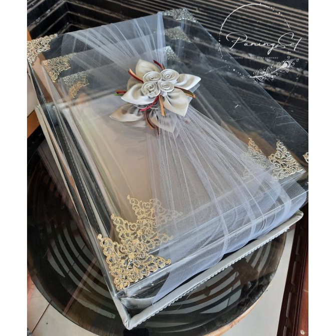 SIKU Wedding gift parcel delivery box with mica lid contains 4 tile ...