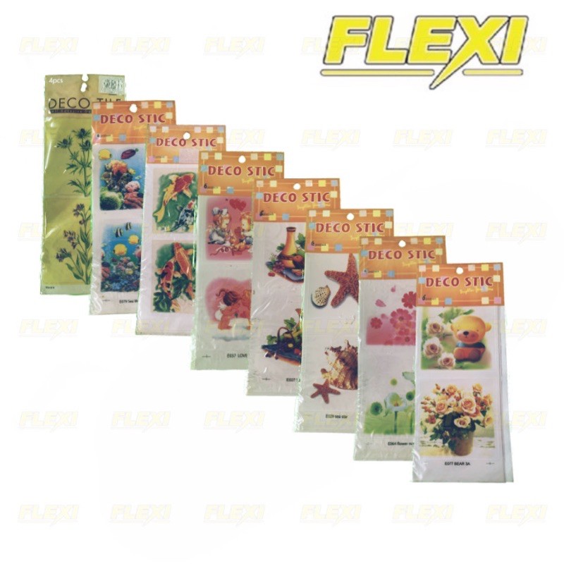 Deco Stic Art Wall Tile Sticker Wallpaper Creative Design Animated ...