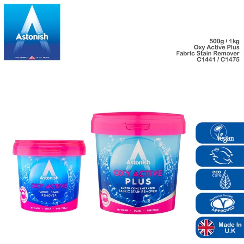 ASTONISH Oxy Active Plus Fabric Stain Remover C1441PE 500G / C1420PE ...
