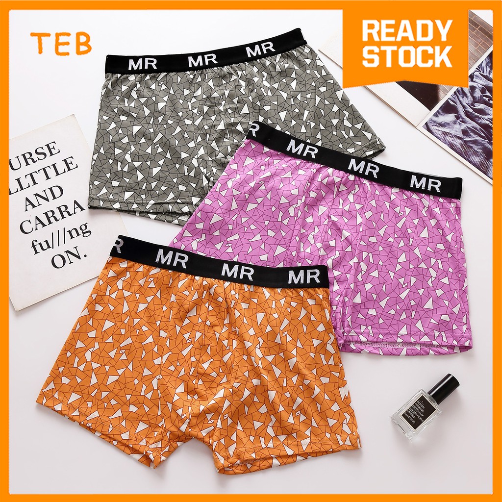 3 PCS Multi Colors Pattern Boxer Brief Men Boxer Men Underwear Men ...