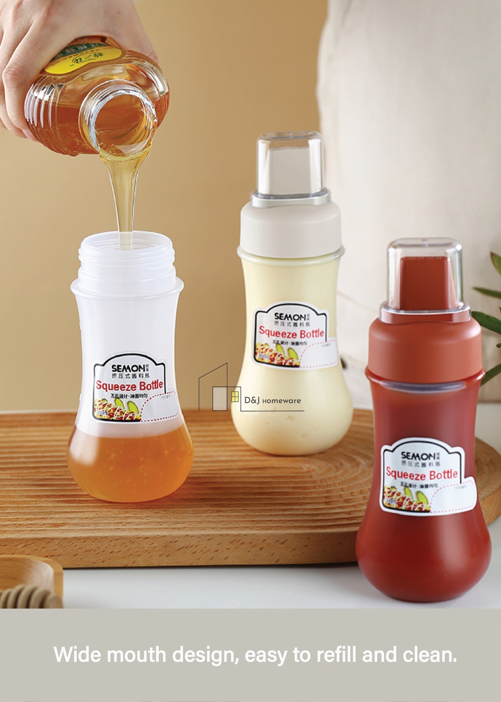 5-Holes Sauce Bottle / 350ML Bottle Roti Jala / Oil Squeezer / Roti ...