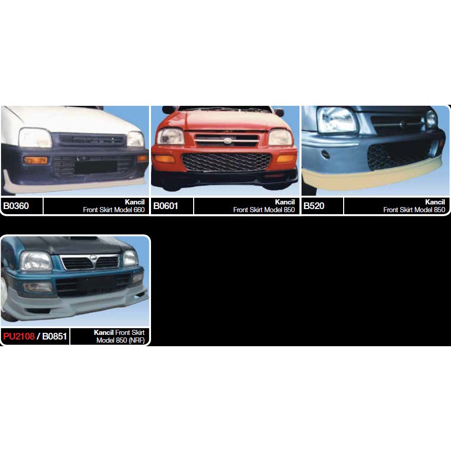 Perodua kancil 650 850 bodykit body kit front side rear bumper skirt ...