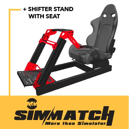 SIMMATCH RACING SIMULATOR RIG STAND ALUMINIUM 4040/80 PROFILE SIM ...
