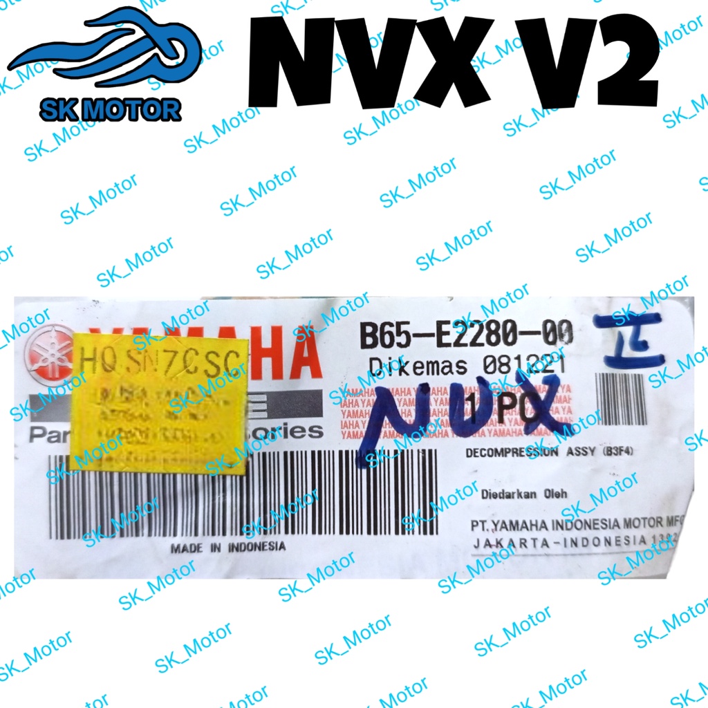 Yamaha NVX 155 V1 V2 / N-MAX NMAX N MAX V1 V2 Original Decompression Assy / Timing Gear B63 BBP ...