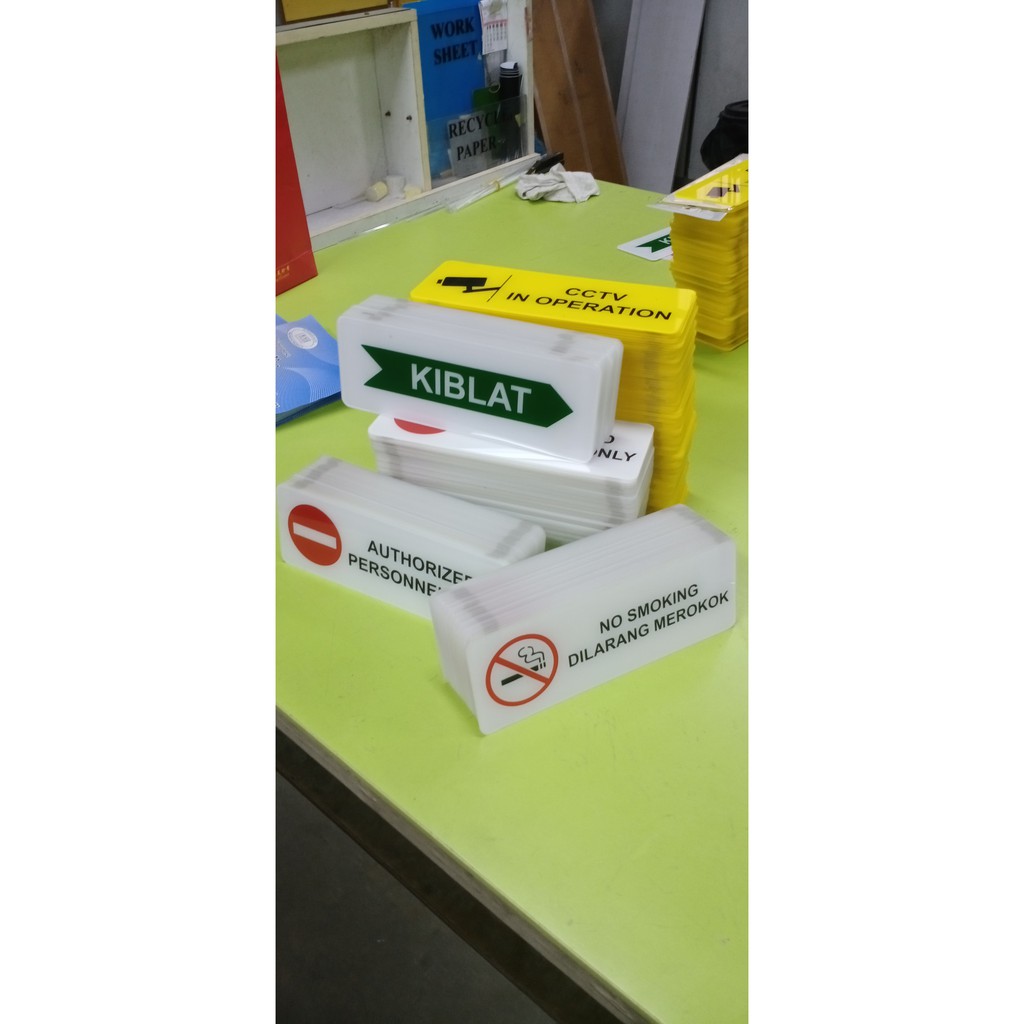 Direct from factory !!! HQ hand made acrylic tinted sign board Kiblat ...