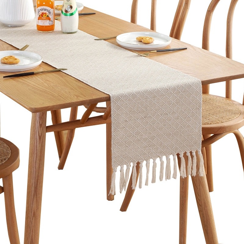 HDS Muji Style Table Runner 👹 INS Minimalist Handmade Cotton Linen ...