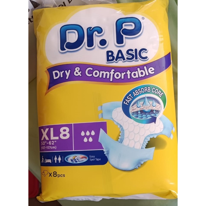 DR P BASIC ADULTH DIAPER 8S - XL SIZE | Shopee Malaysia