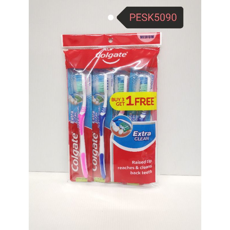 Colgate toothbrush extra clean (medium)buy3free1 | Shopee Malaysia