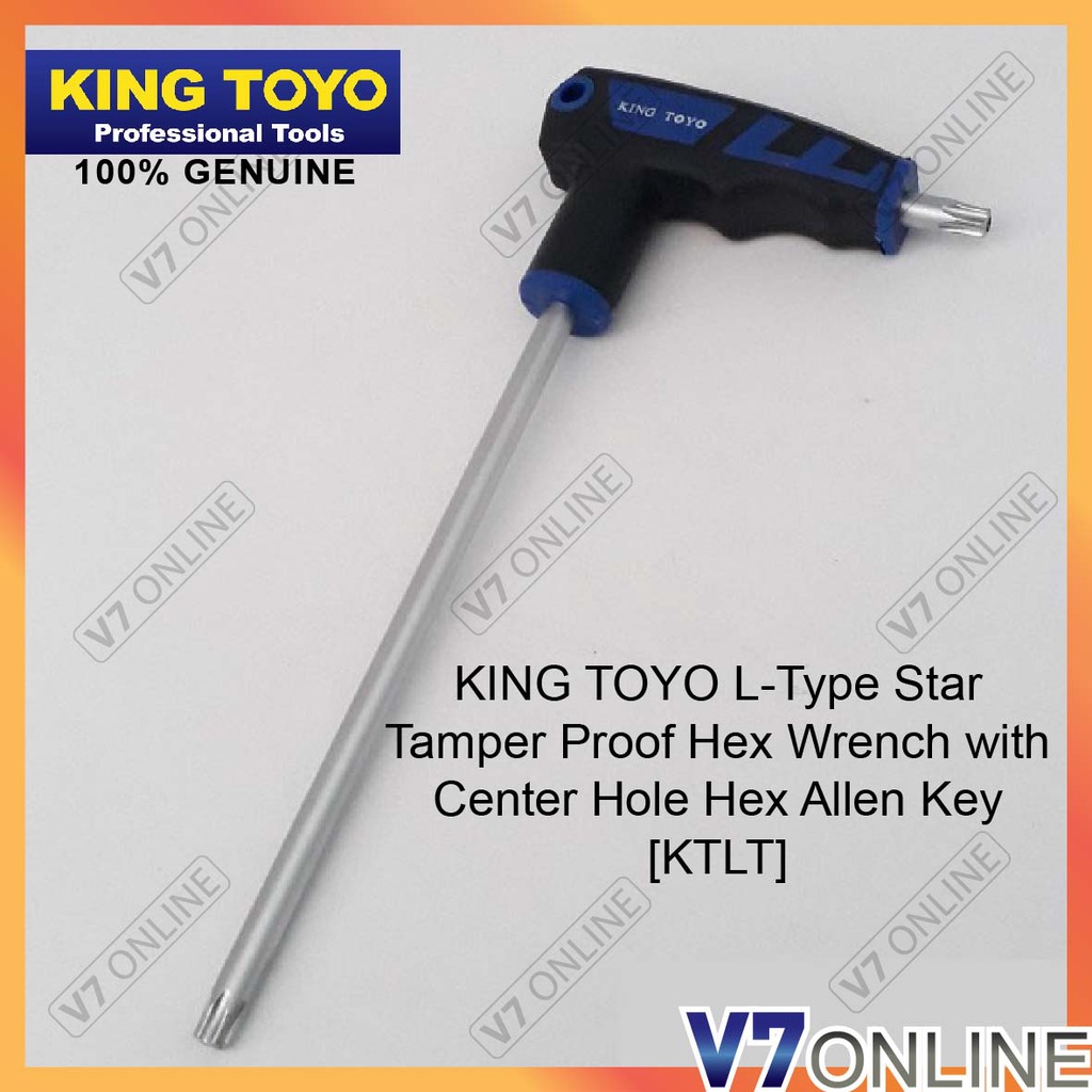 KING TOYO L-Type Star Tamper Proof Hex Wrench with Center Hole Hex ...