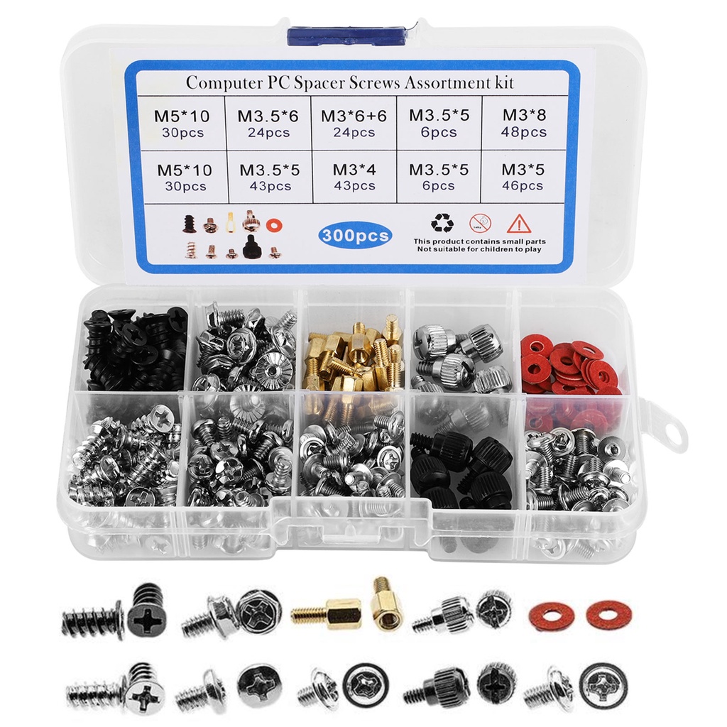 Personal Computer Screw Standoffs Set Kit For Hard Drive Case