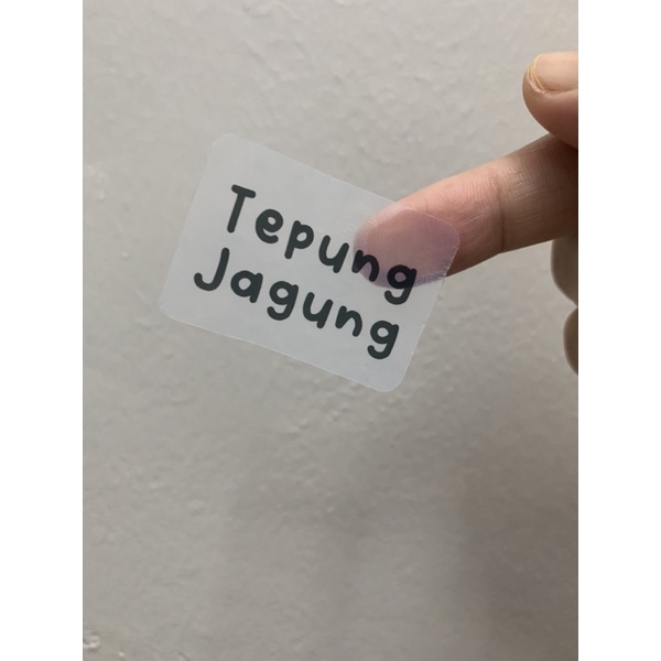TRANSPARENT PANTRY LABELS / KITCHEN STICKER/ STICKER DAPUR SIZE 4cmX3cm ...