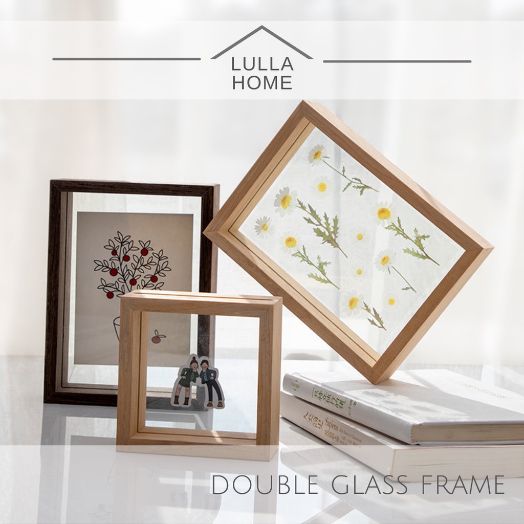 LullaHome Double Glass Photo Frame Pressed Flower Dried Leaf Double ...