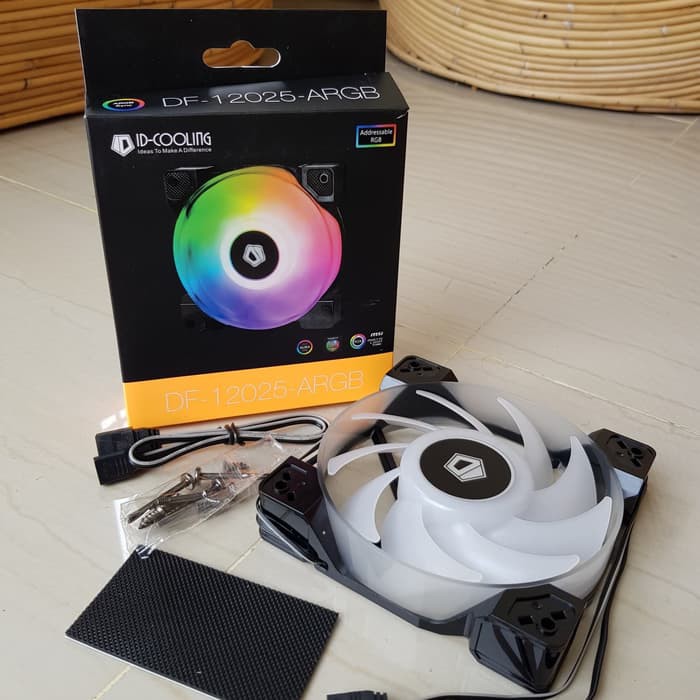 Id-cooling DF-12025-ARGB SINGLE 120mm Addressable LED Sync PWM Fan | Shopee Malaysia