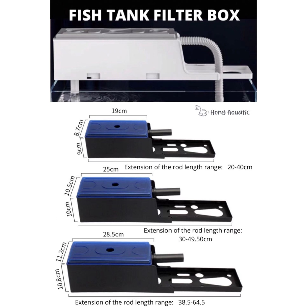 🔥Ready Stock🔥Aquarium Top Filter Fish Tank Filter Box S/M/L Size Fish ...
