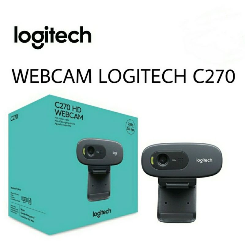 [Post 24H, Kajang Stock] For Logitech Webcam C270 HD 720p 30fps Online ...