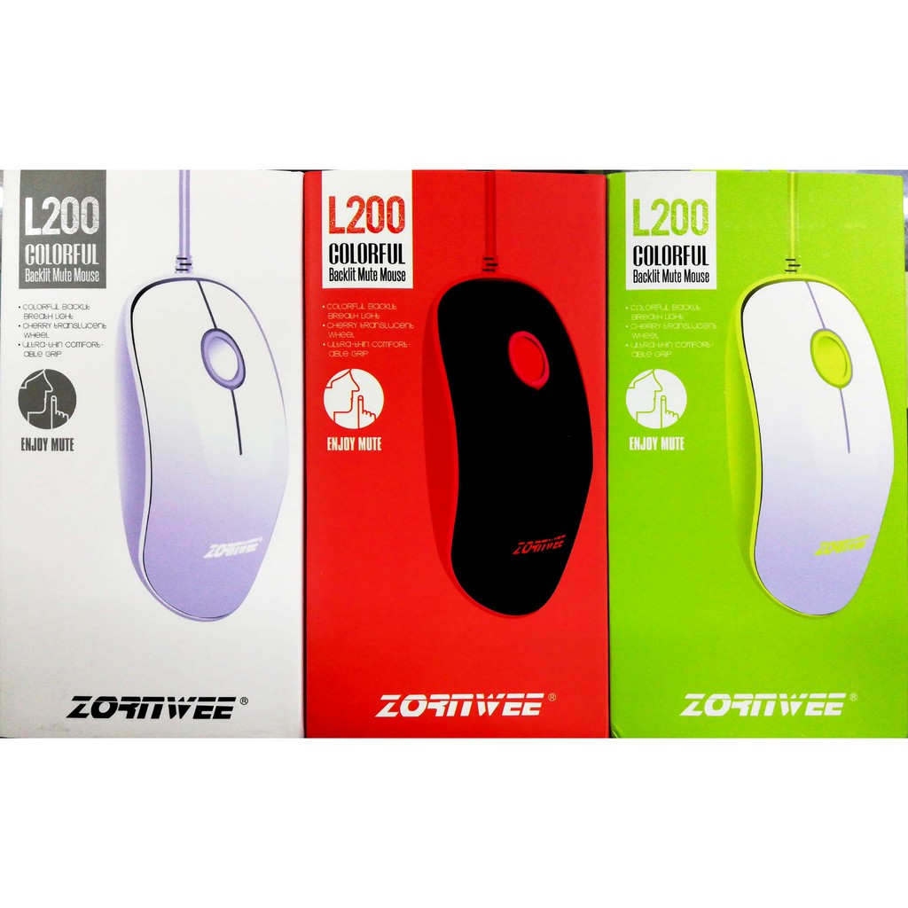 Zornwee Colorful Backlit USB Mute Mouse ( SILENT MOUSE ) | Shopee Malaysia