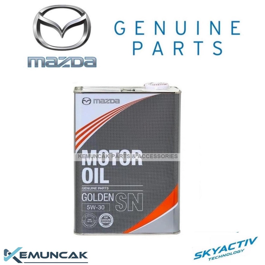 (100% Original) MAZDA Engine Oil Golden SN 5W30 (4L) | Minyak Hitam ...