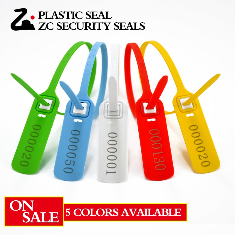 100 Tamper Plastic Seals Numbered Security Tags Pull Tight Truck Tags Selflocking for Container ...