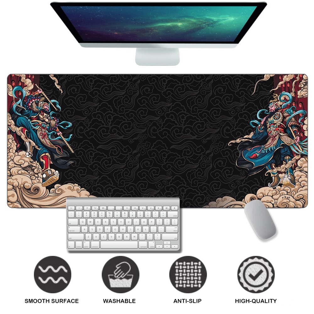 Chinese door god Mousepad Extended Mousepad Large Gaming Mouse pad ...