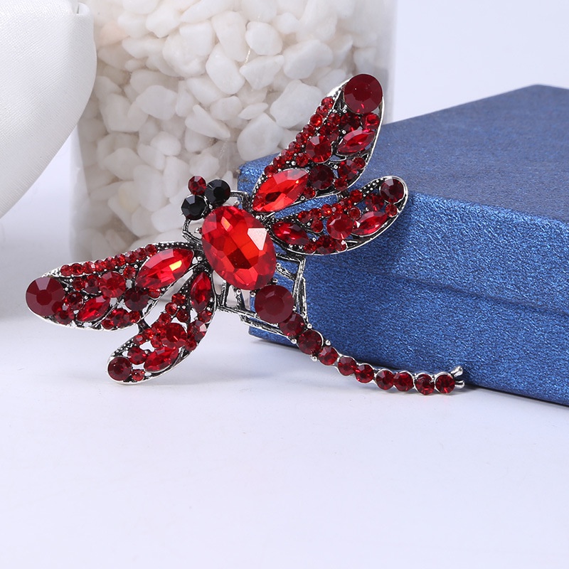 New Arrival Women Elegant Crystal Dragonfly Luxury Pins Brooch Decoration Boutique Insec Series ...