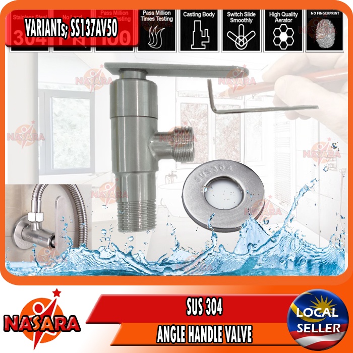 SUS304 HANDLE TURN ANGLE VALVE / KICTCHEN SINK VALVE CONNECTION ...