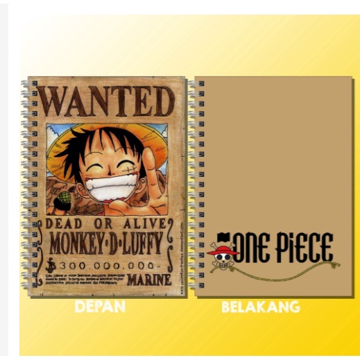 Pocket book / note book / Notebook / anime Notebook ONE PIECE WANTED ...