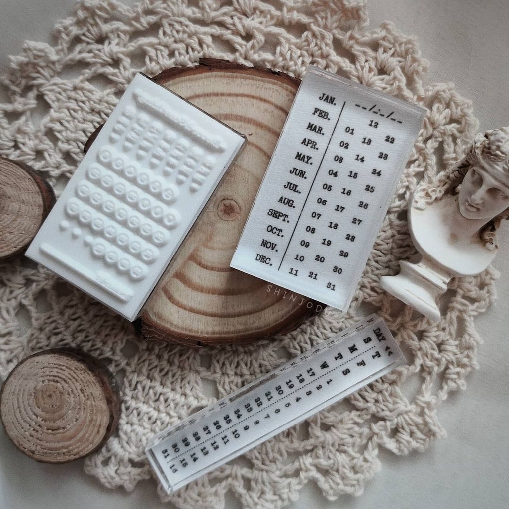 Acrylic Day Recorder Rubber Stamp | Shinjodu | Journal | Bujo | Shopee ...