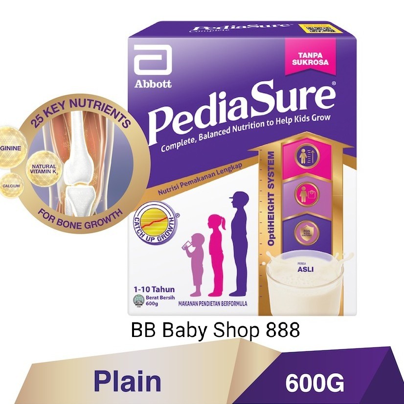 Pediasure OptiHEIGHT Plain 600g/1.2kg/1.8kg | Shopee Malaysia